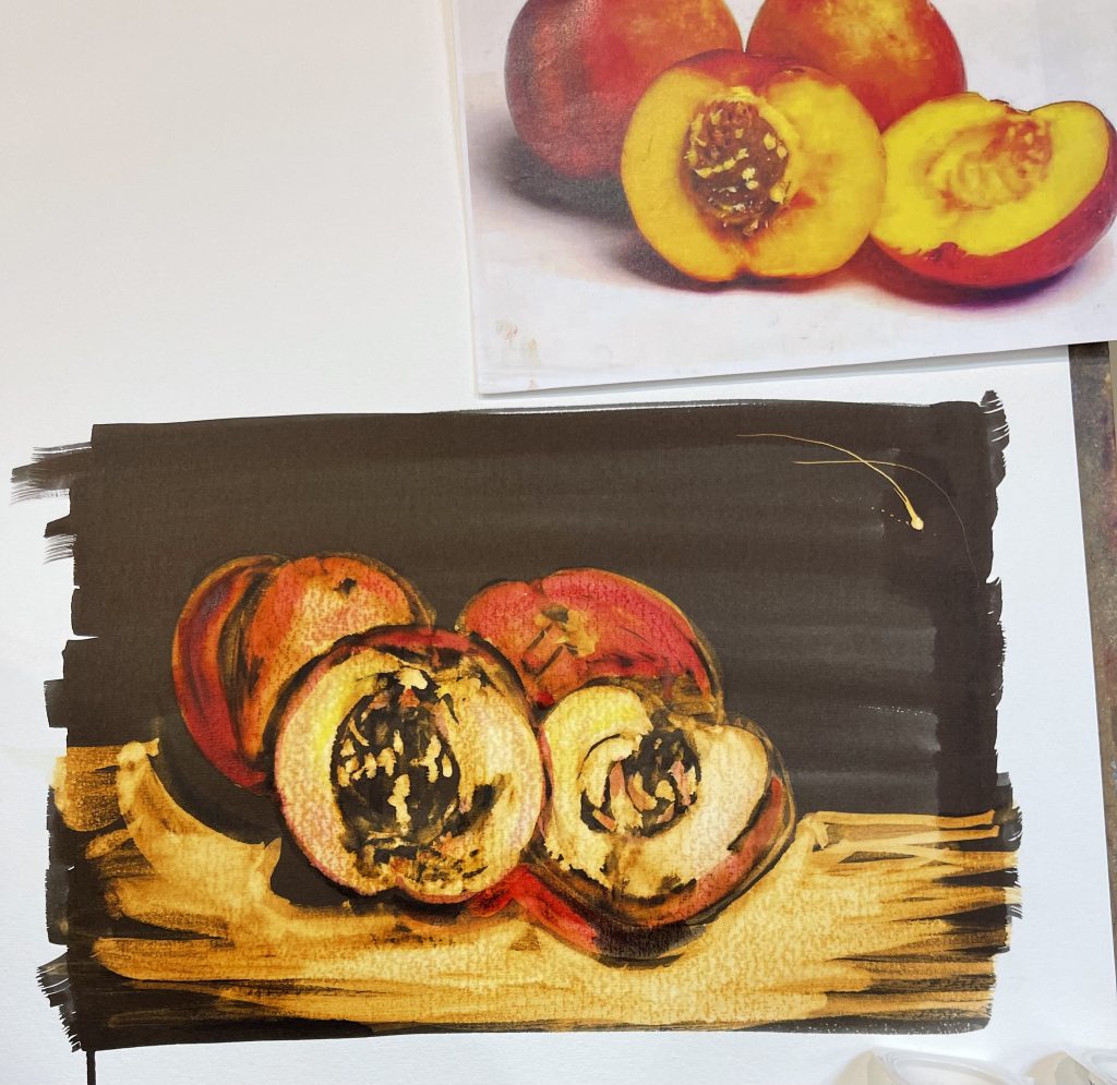 Dupont Art Club | Painting with Ink and Bleach with a dash of Watercolor